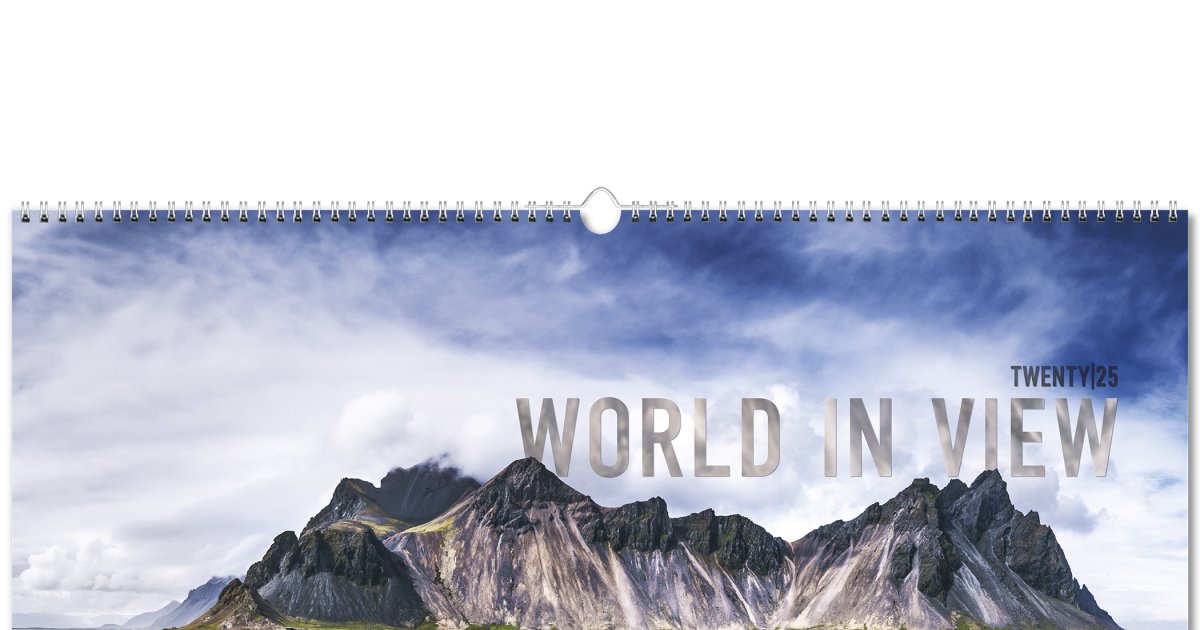 World in View Promotional Wall Calendar | Brunel Promotions