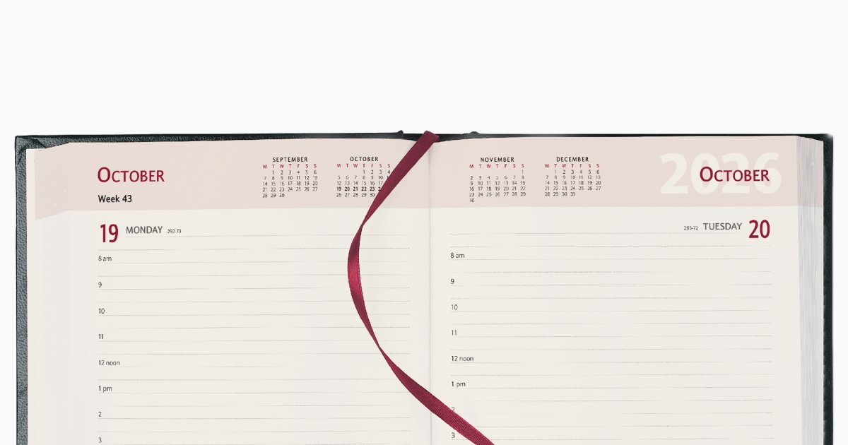 Strata Deluxe A5 Branded Diary - Ivory Pages | Brunel Promotions