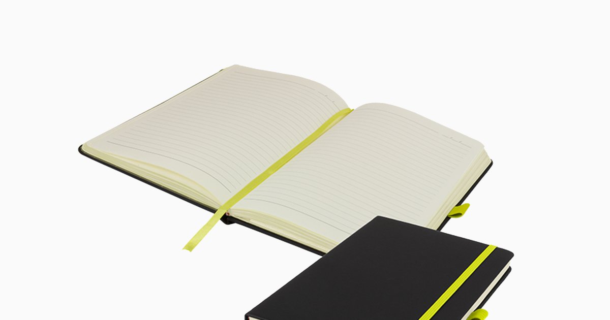 Raven Casebound Notebook | Black Notebooks with Colour Elastics ...